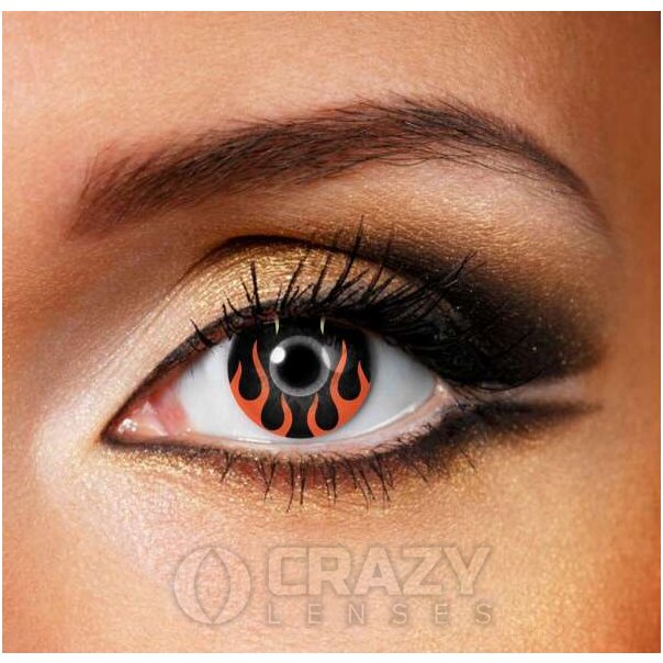 Hells Flame Contact Lenses (Pair) Crazy Lenses