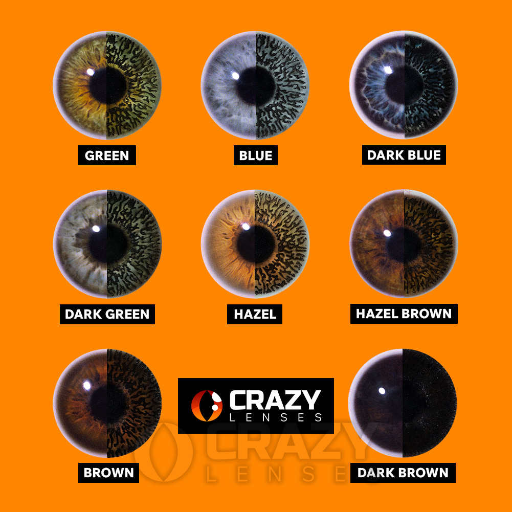 Glimmer Silver/Black Natural Contact Lenses | Monthly colored Contacts