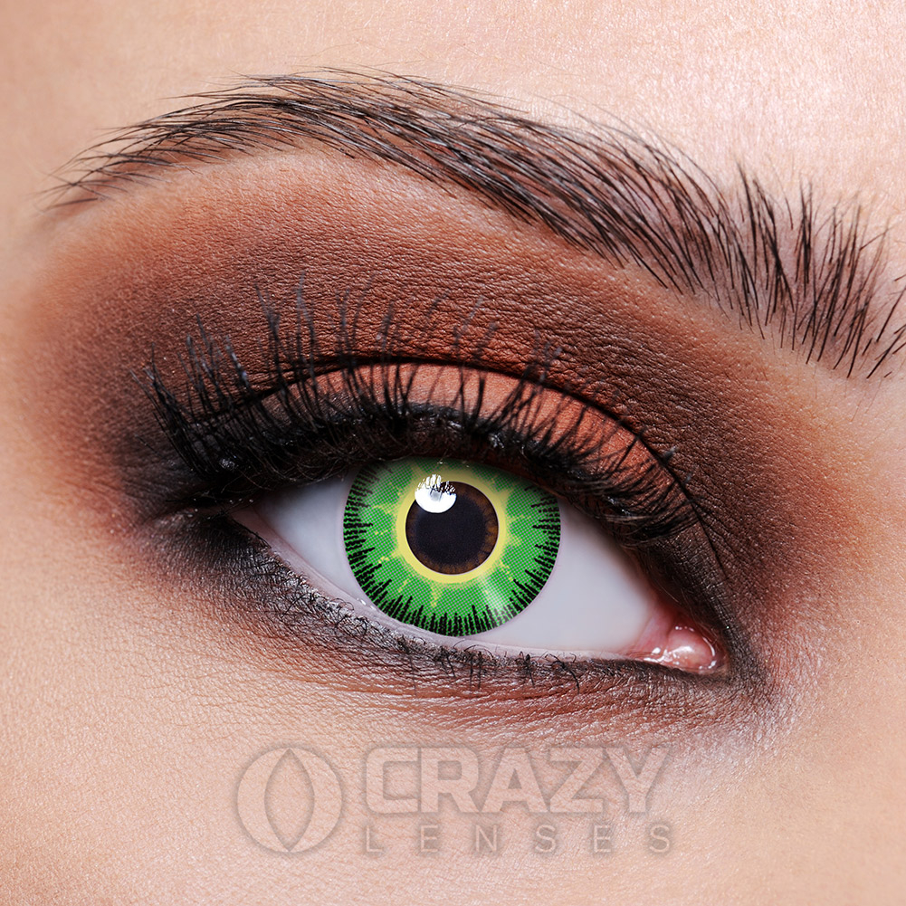 Fusion Green Yellow Eye Accessories (Pair) Colored Eye Accessories