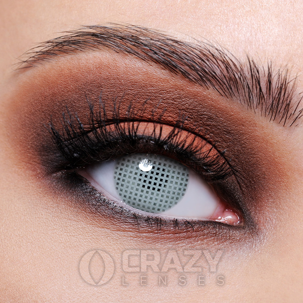 White UV Screen Contact Lenses | Monthly Halloween Contacts