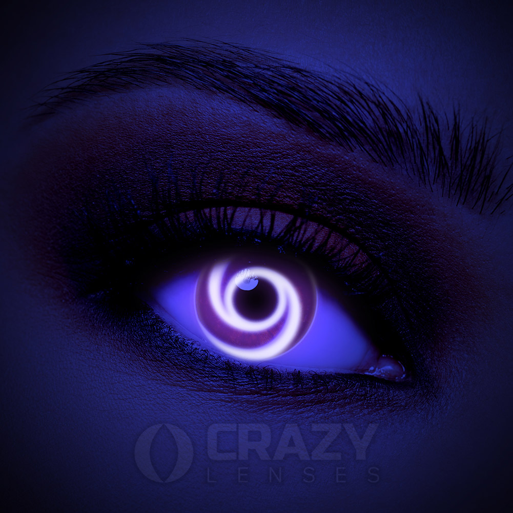 Swirl Red Uv Glow Costume Contact Lenses (30 Day) | Crazy Coloured Lenses