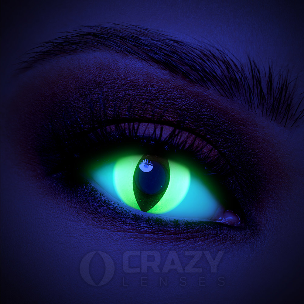 UV Cat Yellow Costume Contact Lenses (90 Day) | Crazy Lenses