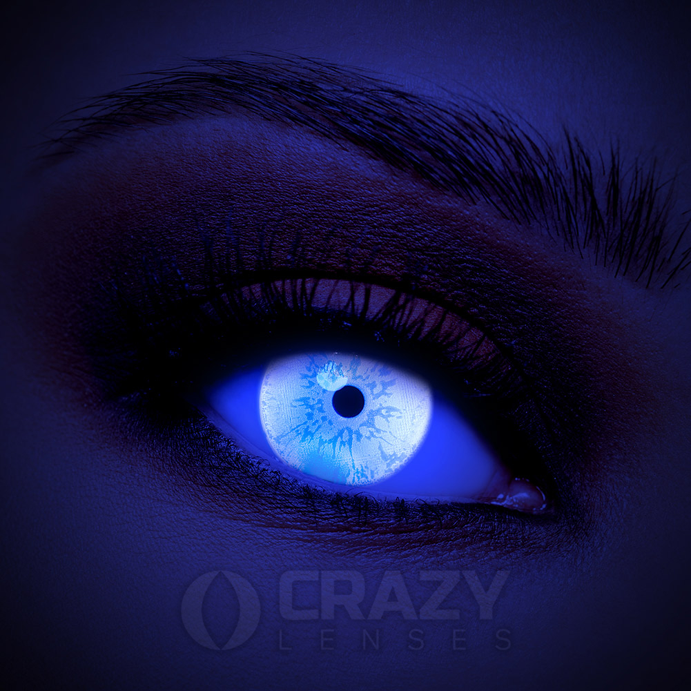 Lentilles de contact UV I-Glow Cosplay bleues (journalières) | Crazy Lenses