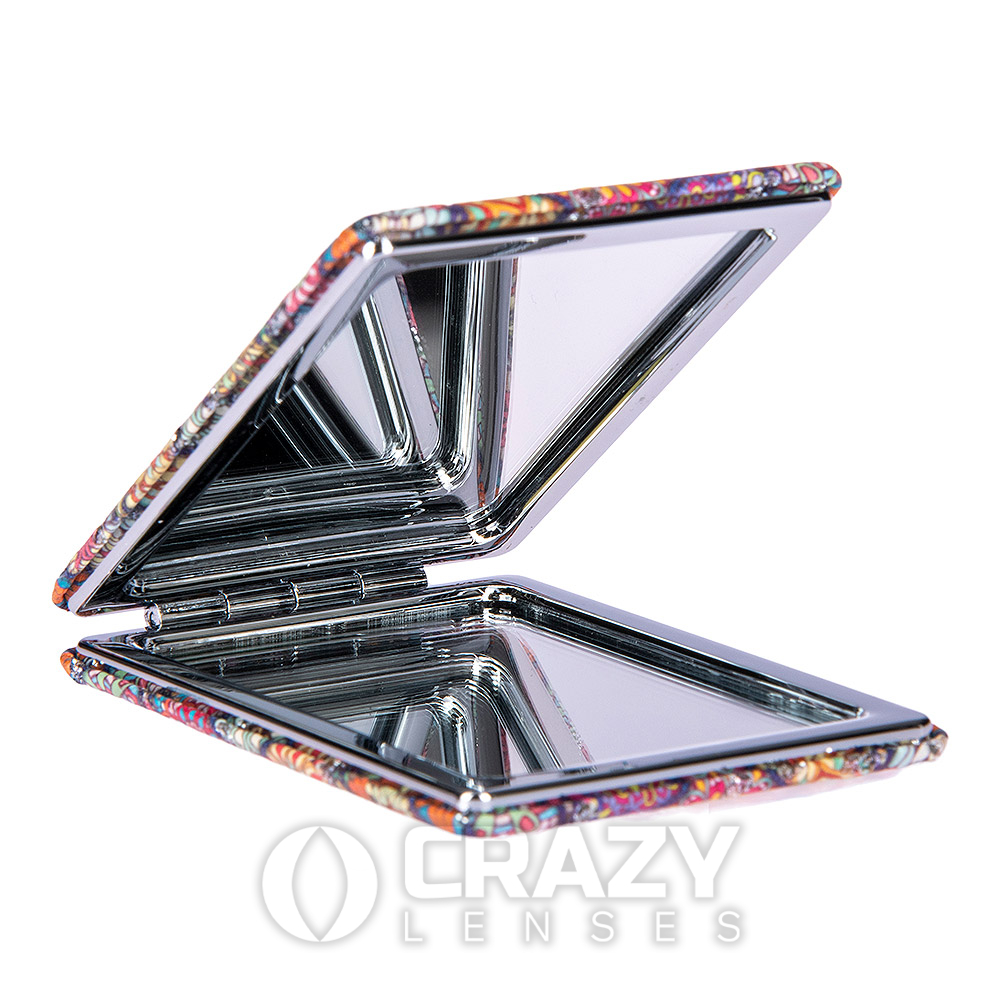 Circular Mandala Compact Mirror | Contact Lens Accessories