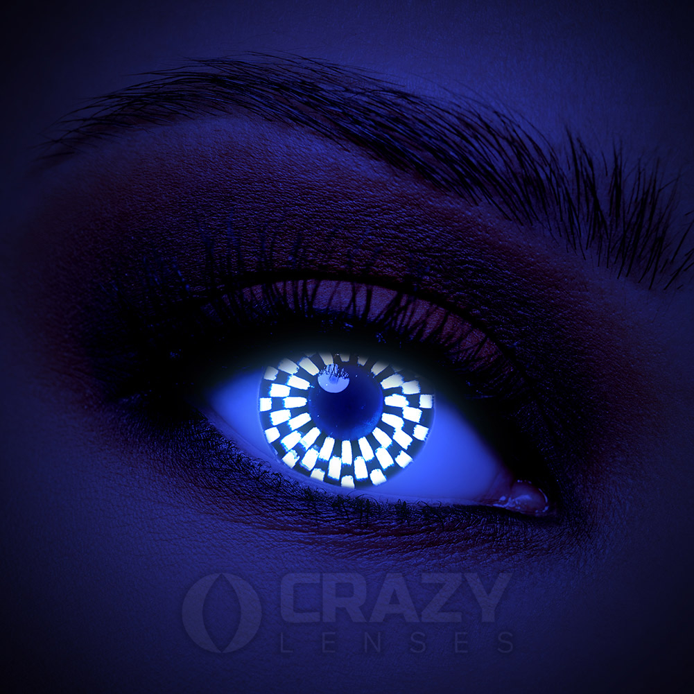 Check UV Black/Red Costume Contact Lenses (30 Day) | Crazy Coloured Lenses