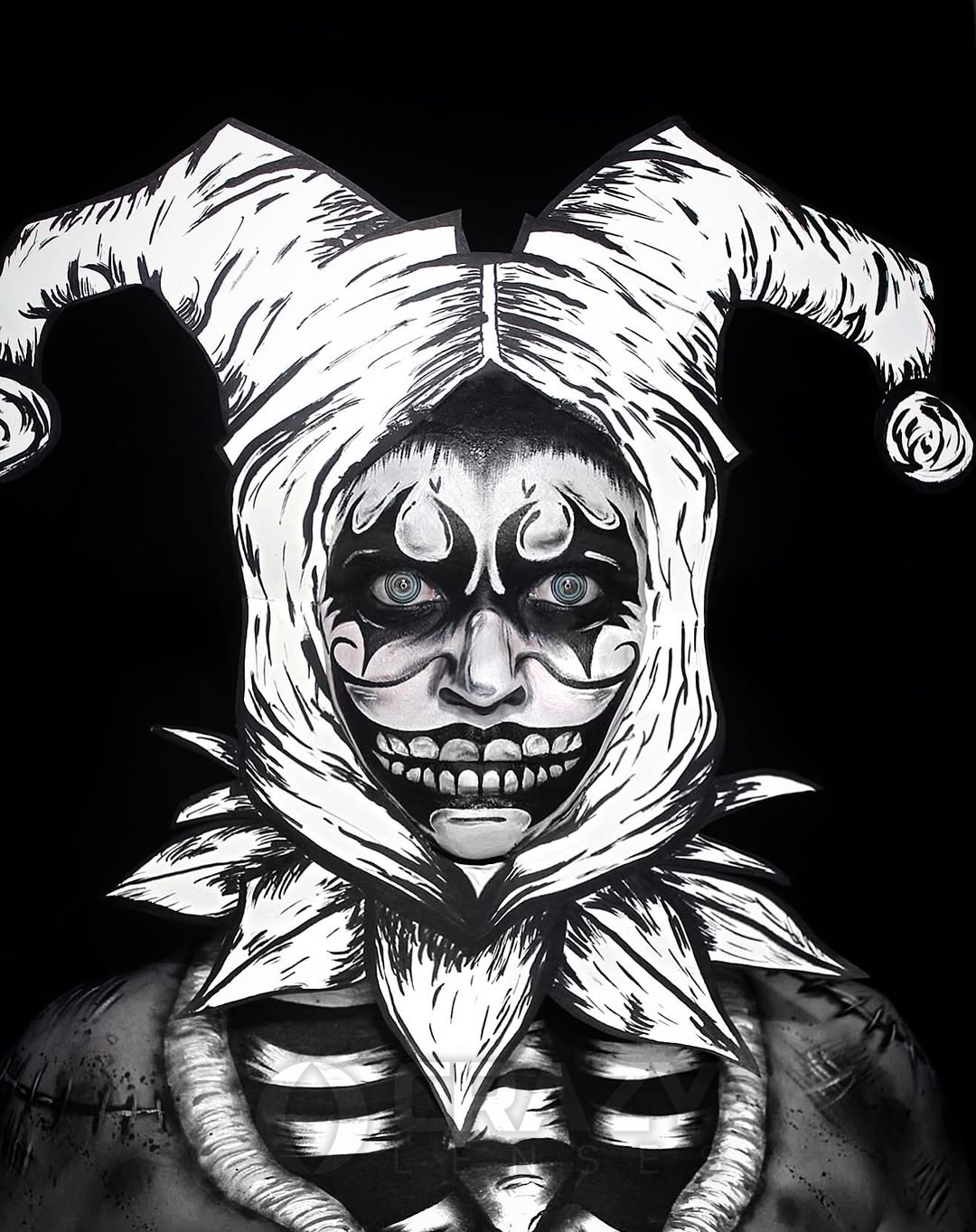 Black Spiral Contact Lenses | 30 Day Halloween Lenses