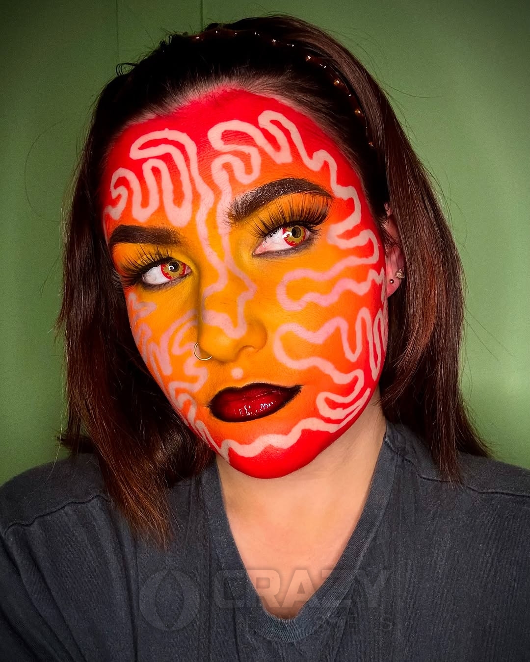 fire flame eye makeup