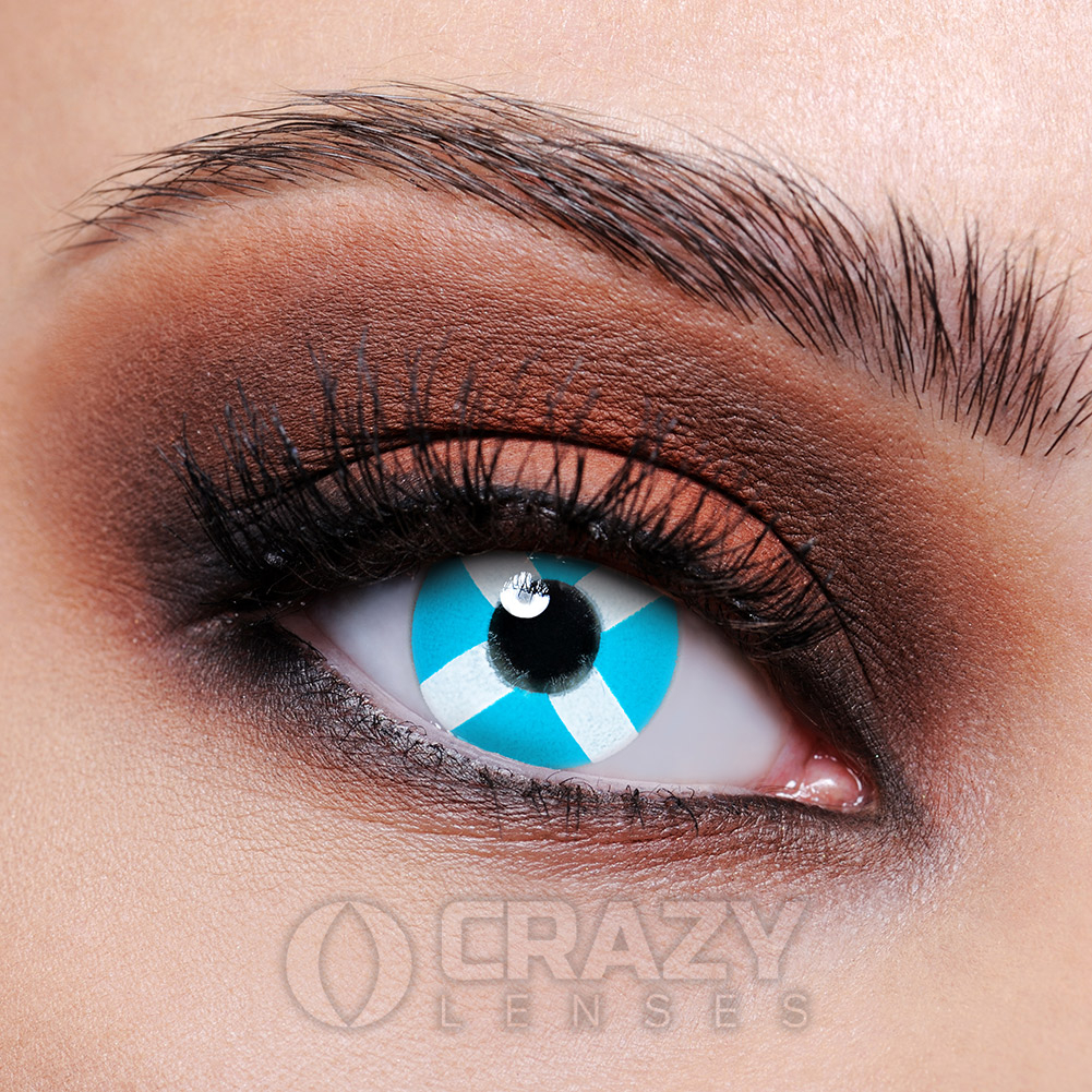 Scotland Flag Contact Lenses & St. Andrews Cross Contacts