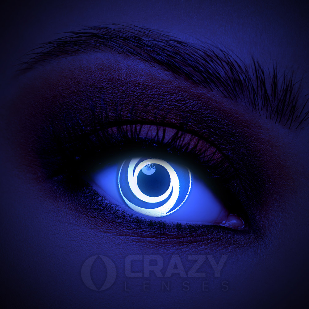 Swirl Red Uv Glow Costume Contact Lenses (30 Day) | Crazy colored Lenses