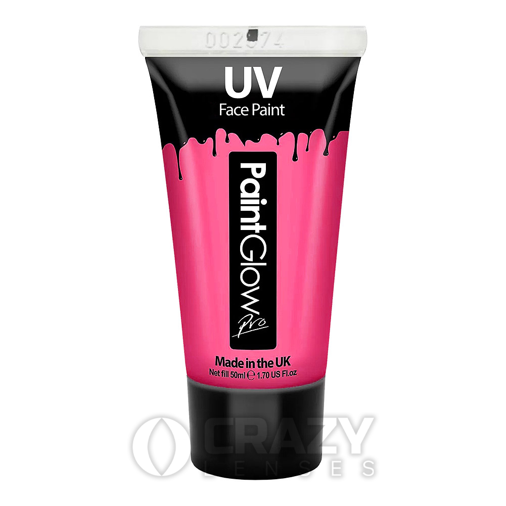 Pintura corporal y facial rosa UV Paintglow | Cosméticos Paintglow