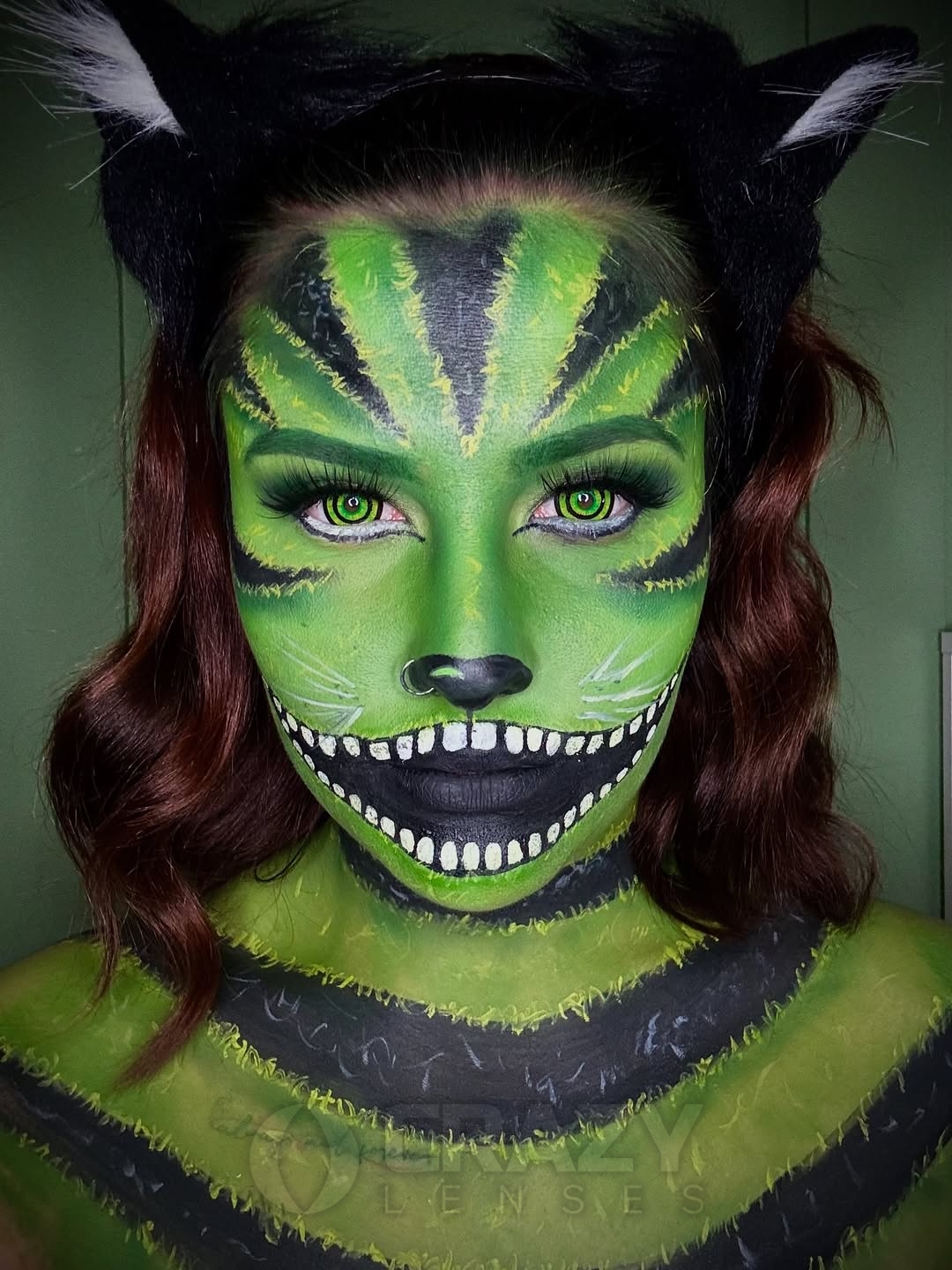 Goblin Mini Sclera Green Costume Contact Lenses (30 Day)